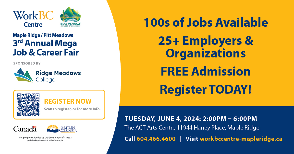 WorkBC Centre Maple Ridge | 3rd Annual Mega Job & Career Fair - WorkBC ...